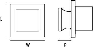 SQUARE BUTTON ON SQUARE - Turnstyle Designs