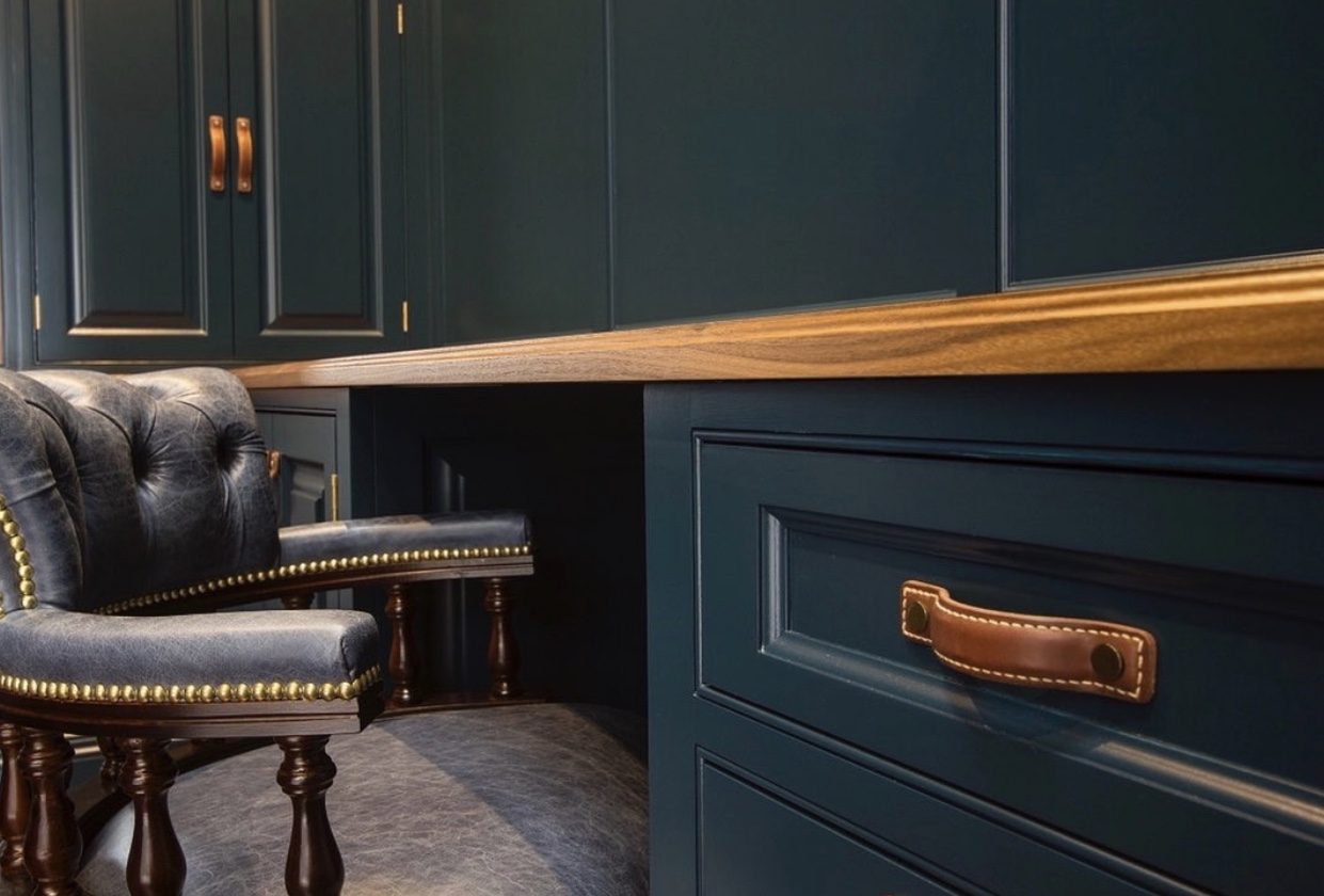 Button (Stitched) Strap Leather Cab Handle U1187_Tan Leather, _Study ...