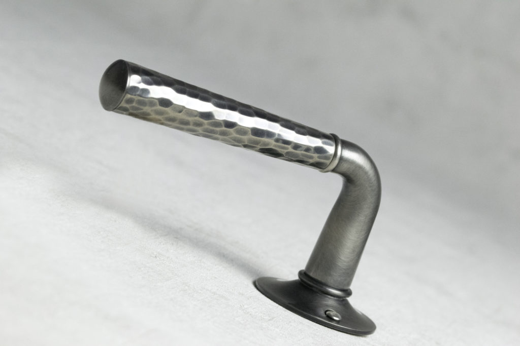 Tube Goose Neck Solid Hammered Door Lever HF6060_Burnished Nickel ...